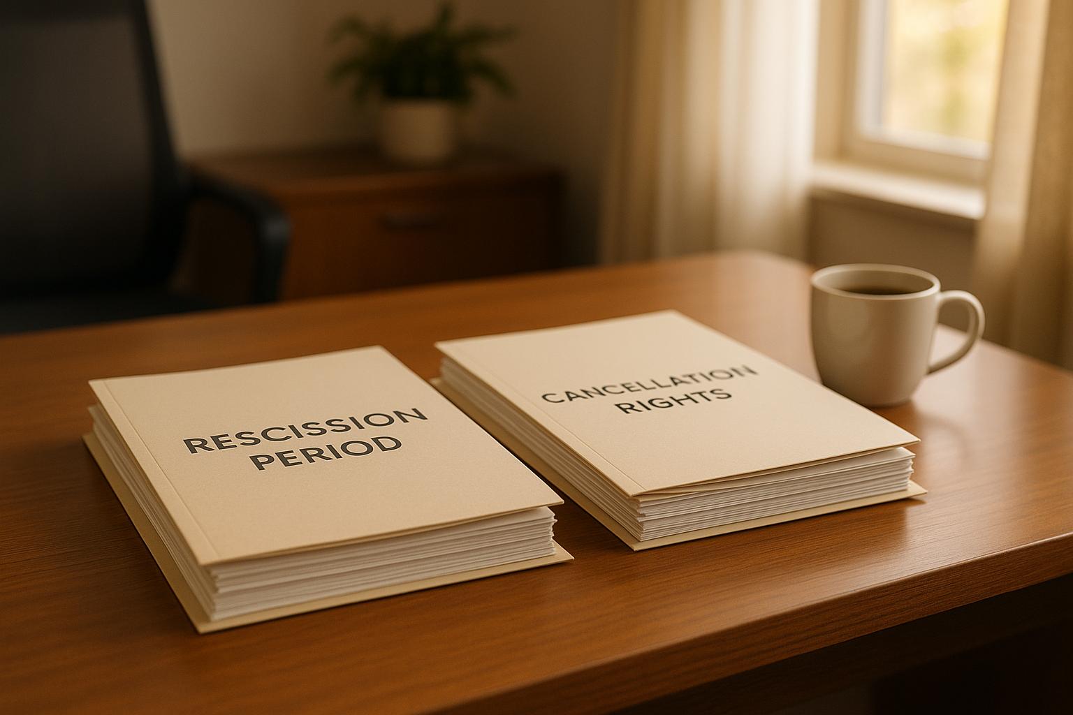 Rescission Period vs. Cancellation Rights | Aaronson Law Firm