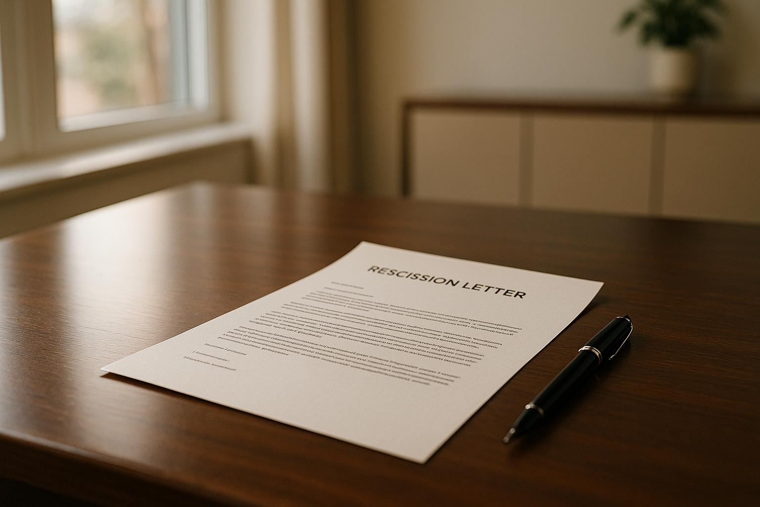 What to Include in a Rescission Letter to Developers | Aaronson Law Firm