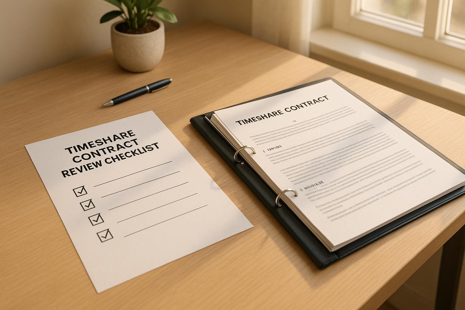 Timeshare Contract Review Checklist | Aaronson Law Firm
